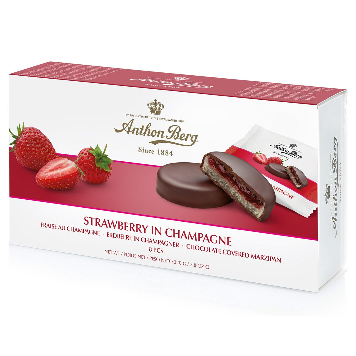 Anthon Berg Strawberry In Champagne 220g Box| Summit Shope