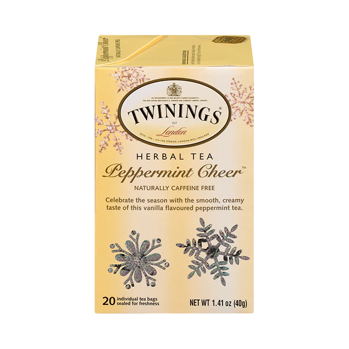 Twinings Herbal Tea Peppermint Cheer Naturally Caffeine Free 20Teabags ...